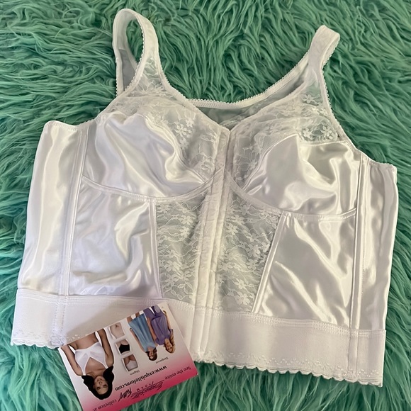 Exquisite Form | Intimates & Sleepwear | Long Line White Lace Bralette ...